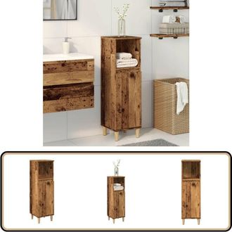vidaXL Badschrank Altholz-Optik 30x30x100 cm Holzwerkstoff - Vidaxl