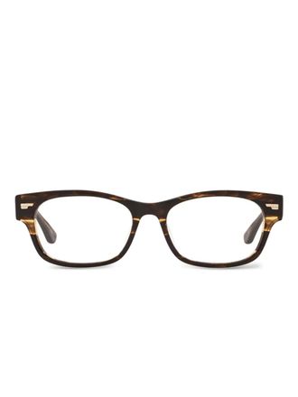 Oliver Peoples lunettes de vue Denton à monture rectangulaire - Marron