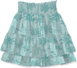 MC2 Saint Barth Femme, Jupes, Vert, Taille: 36 FR Jupe Courte en Voile de Soie