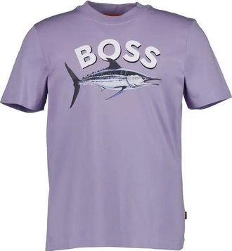 Boss Orange by Hugo Boss BOSS Orange Herren T-Shirt violett Baumwolle