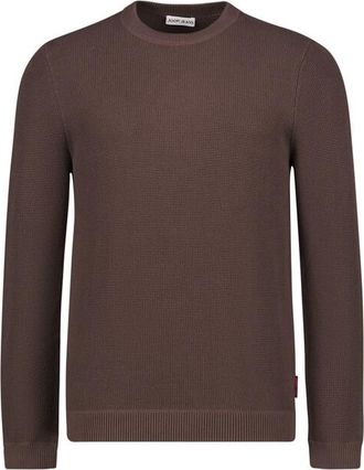 Joop Herren Pullover braun Baumwolle unifarben
