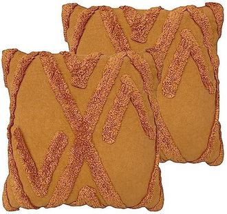 furn. Kamjo Geometric Tufted Feather Filled Cushion - Twin Pack