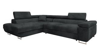 Mirjan24 Ecksofa Torezio Premium mit Bettkasten, Einstellbare Kopfst&uuml;tzen, Sofa mit Schlaffunktion, Eckcouch f&uuml;r Wohnzimmer, L-Form Couch mit Bettfunktion (Sor