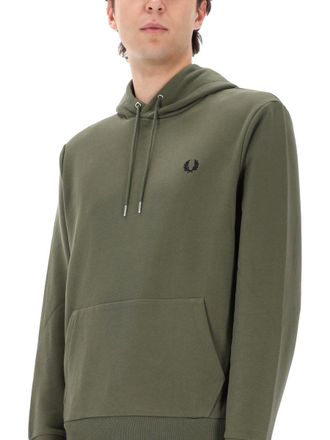 Fred Perry Cotton Hoodie - Green
