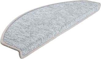 vidaXL Stufenmatten 20 Stk. 65x24x4 cm Hellgrau Halbrund Groß Vidaxl