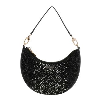 Guess Femme, Sacs, Noir, Taille: ONE Size Tasmin Rhinestones Hobo Bag