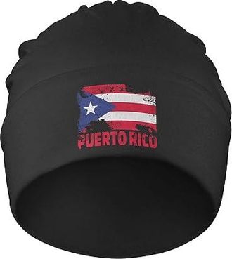 Generic Homme Femme Bonnets De Ski Drapeau Portoricain Dr&ocirc;le Bonnet &Agrave; Revers Classique Hiver Chapeaux Mode Bonnet dhiver pour Quotidien Course Patinage