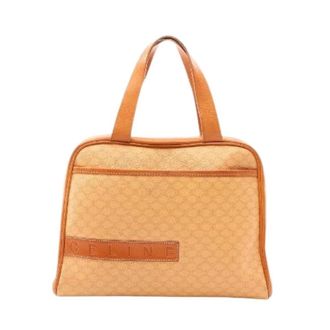 Celine Sac &agrave; main Pre-owned en toile enduite PVC et cuir avec logo Macadam gaufr&eacute; - Femme - Pre-owned - Beige - Taille: ONE Size