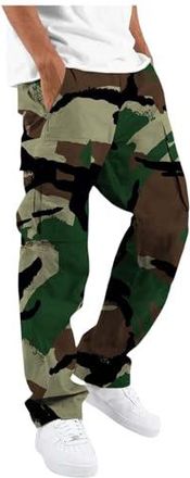 Generic Pantalon de jogging pour homme - Pantalon cargo - Pantalon de jogging baggy - Taille - Pantalon de travail - Pantalon de jogging &eacute;lastique avec cordon