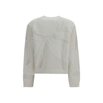 Max Mara Womens White Cotton Sweatshirt Clothing