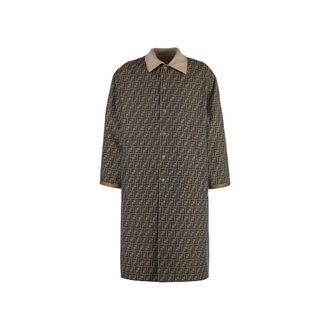 Fendi Mens Beige Cotton Coat Clothing