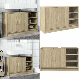 vidaXL Vidaxl - Armoire d&eacute;vier ch&ecirc;ne sonoma 90x29x55 cm bois ding&eacute;nierie - Meuble De Salle De Bain - Armoire De Lavabo - Rangement Salle De Bain - &Eacute;vier