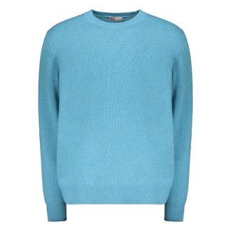Herno Luxuri&ouml;ser Cashmere Pullover mit gerippten Details - - Knitwear - Herren - Blau - 2XL
