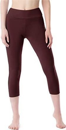Merry Style Legging 3/4 Tenue Sport en Coton Femme MS10-430 (Marron, XL)