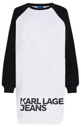 Karl Lagerfeld Blocked Sweat Dress, Black/White, M