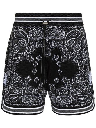Amiri Shorts mit Bandana-Print - Schwarz