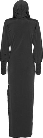 Rotate Hooded Viscose Dress - Black