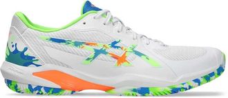 Asics Asics Herren Solution Swift FF 2 Padel L.E. Sneaker, Weiß Grün Gecko, 39 EU