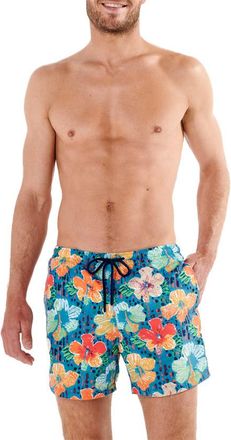 HOM Herren Badeshorts blau Mit Prints