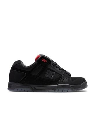 DC Stag - Sneaker aus Leder in Schwarz/Grau/Rot