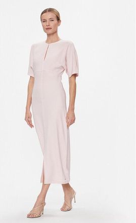 Tommy Hilfiger Coctailkleid Shiny Interlock C-Nk Ss WW0WW40732 Rosa Slim Fit