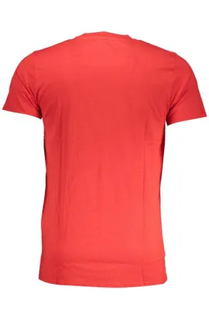 Cavalli T-Shirt Stylisches Herren Kurzarm-T-Shirt in Rot mit Print