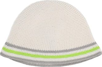 Casablanca A-SP26-HAT-108_01GREEN Knit Logo Winter Hat - Ivory