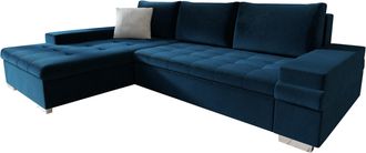 Mirjan24 Ecksofa Bangkok Mini, Moderne Eckcouch mit Schlaffunktion und Bettkasten, Ecksofa f&uuml;r Wohnzimmer, G&auml;stezimmer, Couch L-Form, Wohnlandschaft (Kronos 9 