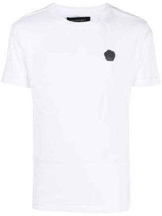 Viktor & Rolf t-shirt en coton m&eacute;lang&eacute; &agrave; patch logo - Blanc