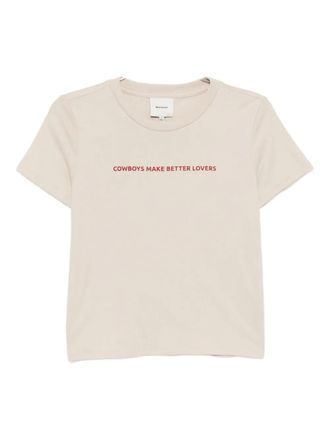 Reformation t-shirt à col ras du cou - Marron