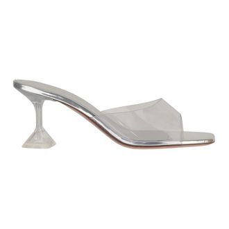 Amina Muaddi Femme, Chaussures, Gris, Taille: 40 EU Lupita Glass Slipper 70