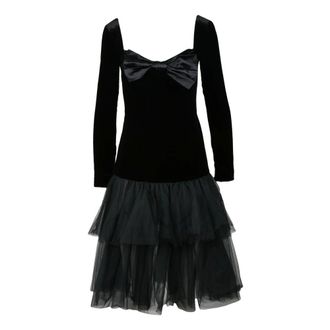 Alessandra Rich Femme, Robes, Noir, Taille: 36 FR Robe en velours avec fermeture &eacute;clair
