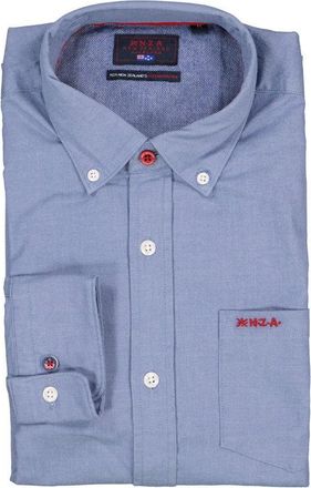 N.Z.A. Herren Hemd blau Baumwoll-Stretch