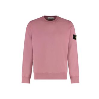 Stone Island Homme, Sweatshirts et sweats &agrave; capuche, Rose, Taille: L Cotton Fleece SweaT-shirt