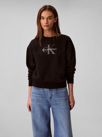 Calvin Klein Jeans Sweatshirt LS MONOLOGO FRENCH TERRY RLXD CR, Logoschriftzug