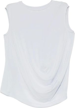 Issey Miyake débardeur à design drapé - Bleu