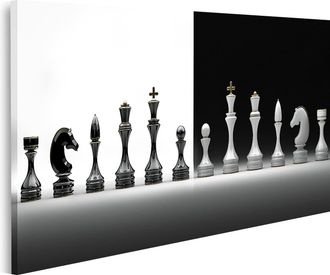 Islandburner Bild auf Leinwand Komplettset Schach Bilder Wandbilder Poster