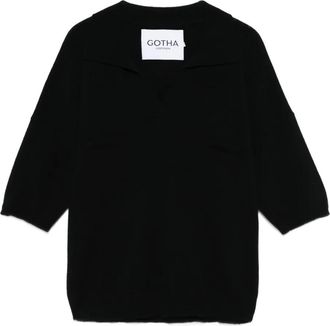 Gotha t-shirt à col v - Noir