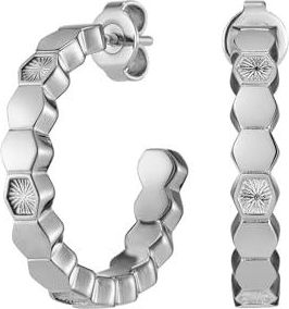 Olivia Burton Boucles dOreilles Créoles pour Femme Collection PETITE HONEYCOMB en Acier Inoxydable avec des Charms Hexagonaux - 24100301