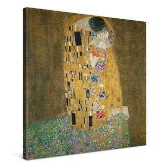 Picanova The Kiss 80x80cm - Premium Leinwanddruck - Kunstdruck Auf 2cm Holz-Keilrahmen Für Schlaf- Und Wohnzimmer - Kollektion Gustav Klimt