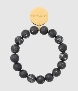 Vanessa Baroni Bracelet Mini Beads Flex Black Marble