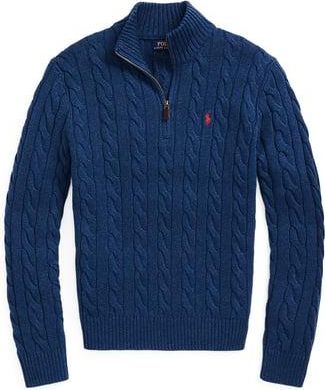 Polo Ralph Lauren Pull col zipp&eacute; en coton