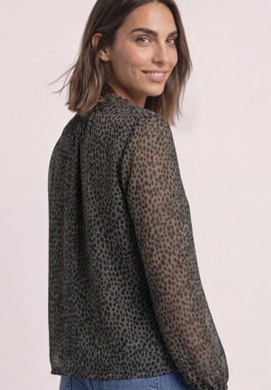 Street One Langarmbluse mit Chiffon-Layer