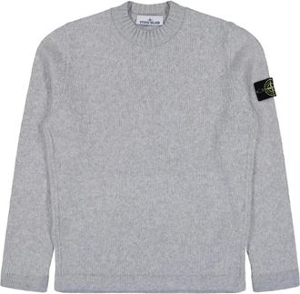 Stone Island Pull en Tricot Gris Chin&eacute; - Homme - Pulls - Gris - Taille: 3XL