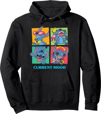Disney Lilo & Stitch Current Mood Funny Stitch Moods Pullover Hoodie