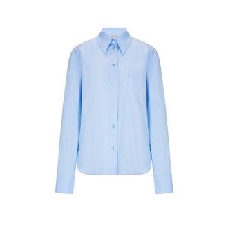 Bite Studios Ton-in-Ton gestreiftes Hemd in Blau