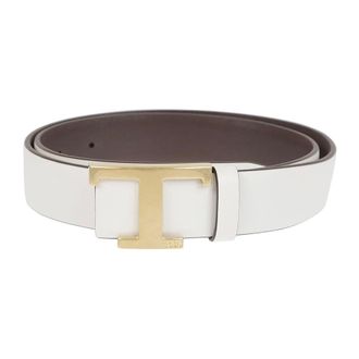Tod's Femme, Accessoires, Blanc, Taille: 70 CM Ceinture T-Timeless
