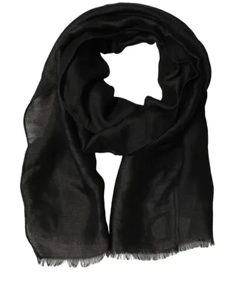 Dolce & Gabbana Logo Jacquard Scarf - Black