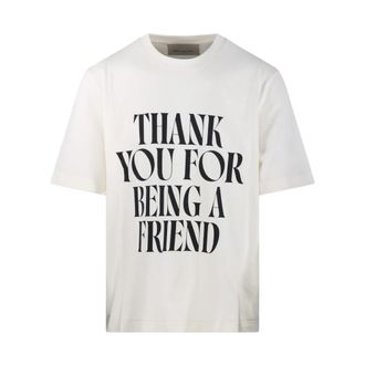 Ami Boxy Fit S/S T-Shirt mit Signature-Print - - Tops - Herren - Wei&szlig; - XL