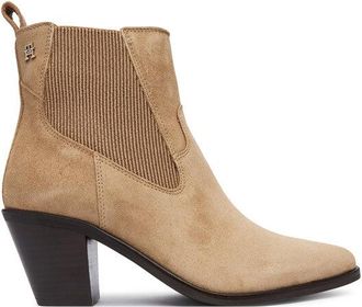 Tommy Hilfiger Stiefeletten Suede Western Chelsea Boot FW0FW09581 Beige